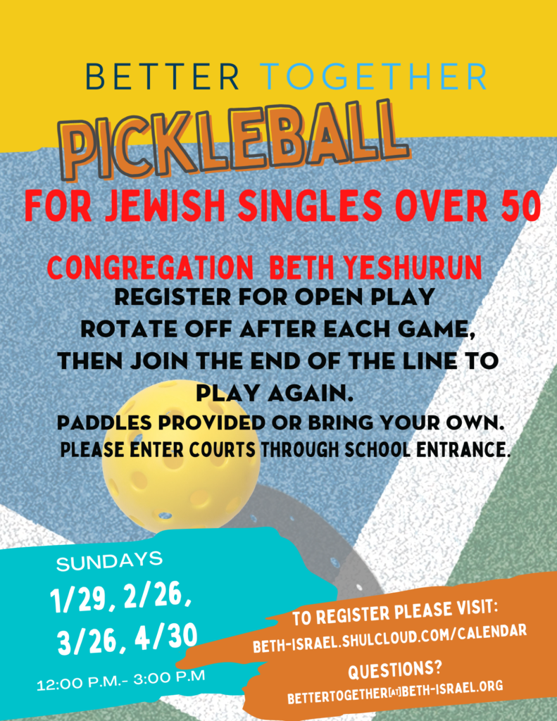 Better Together Pickleball for Jewish singles over 50 - Jewish ...